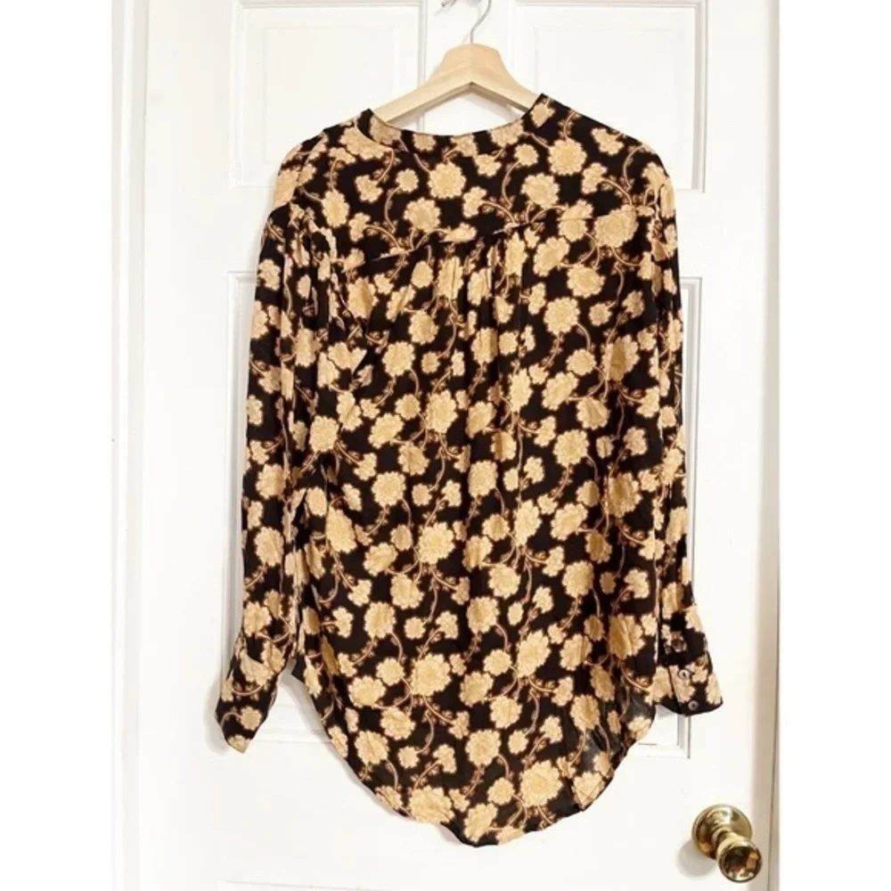 Free People | Tops | Free People Mia Floral Print Cotton Woven Top ...